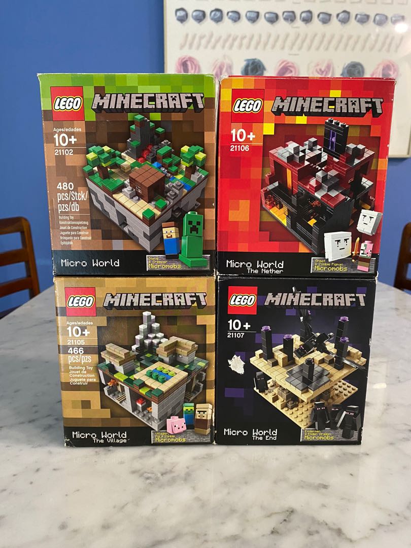 4 sets - Lego Minecraft Micro World, Hobbies & Toys, Toys & Games on ...