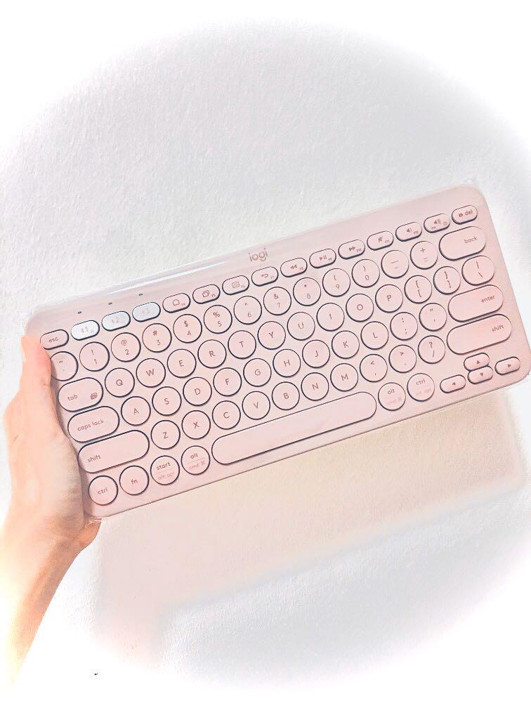 Logitech Pastel Pink K380 Bluetooth Keyboard, Computers & Tech, Parts ...
