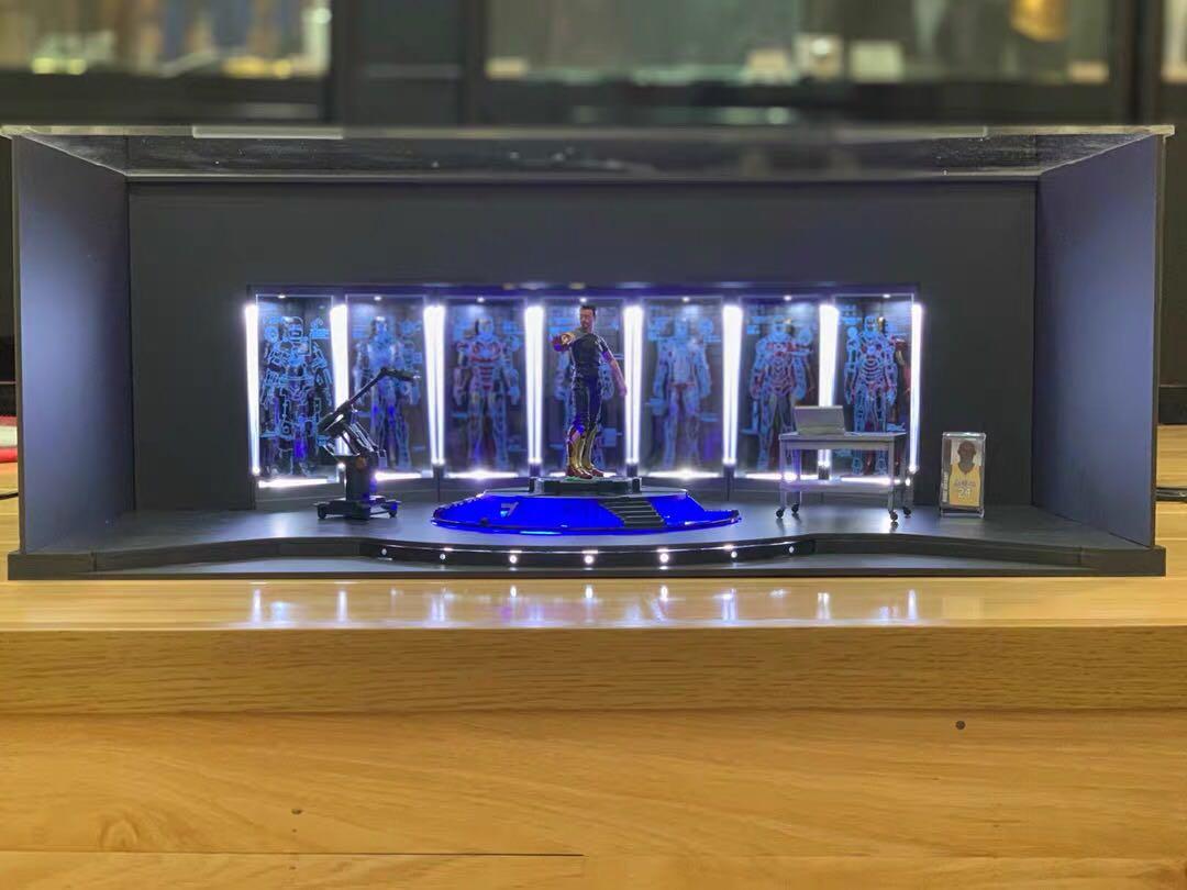 MARVEL AVENGERS IRON MAN 3 TOYSBOX HALL OF ARMOR DISPLAY CASE WITH ...