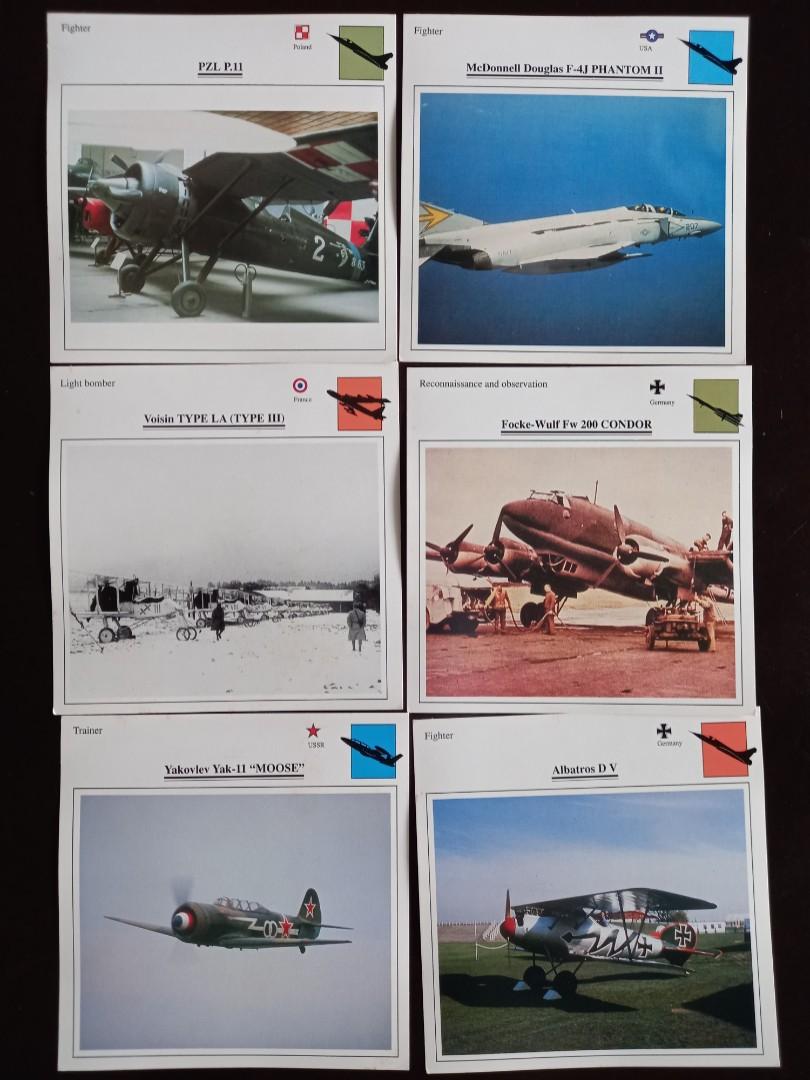Military War Plane (Kapal Terbang) Collectible Vintage Cards, Hobbies ...