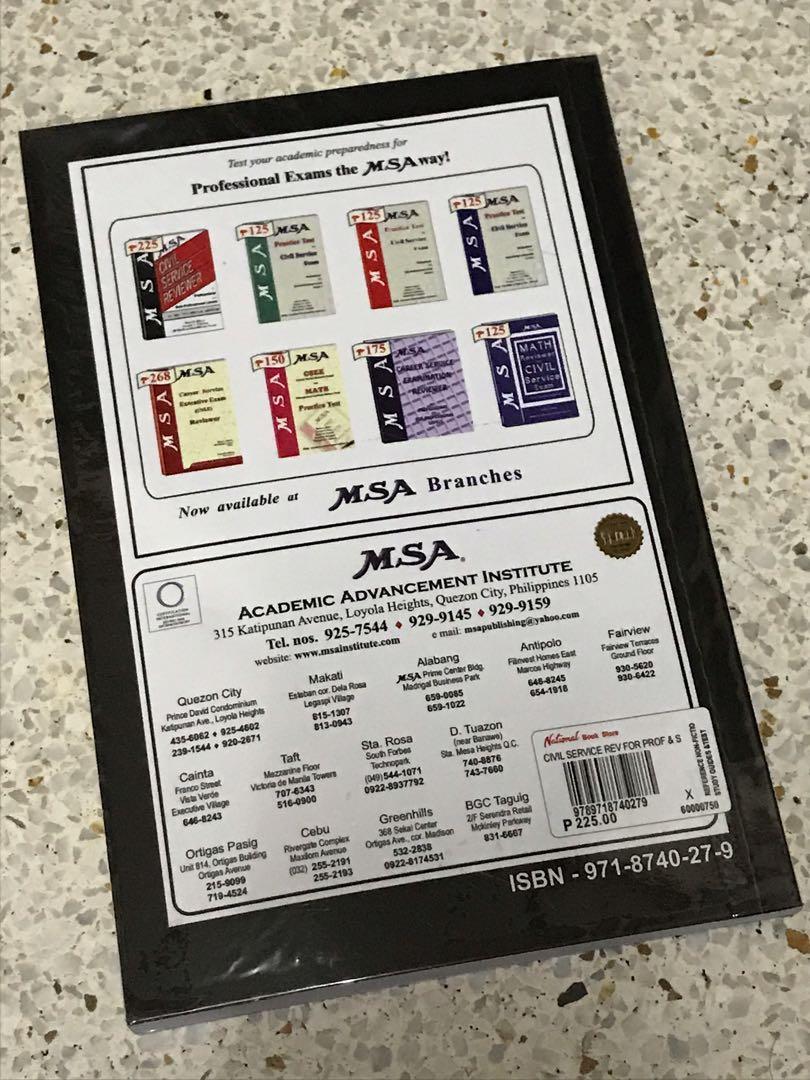 MSA Civil Service Reviewer, Hobbies & Toys, Books & Magazines ...