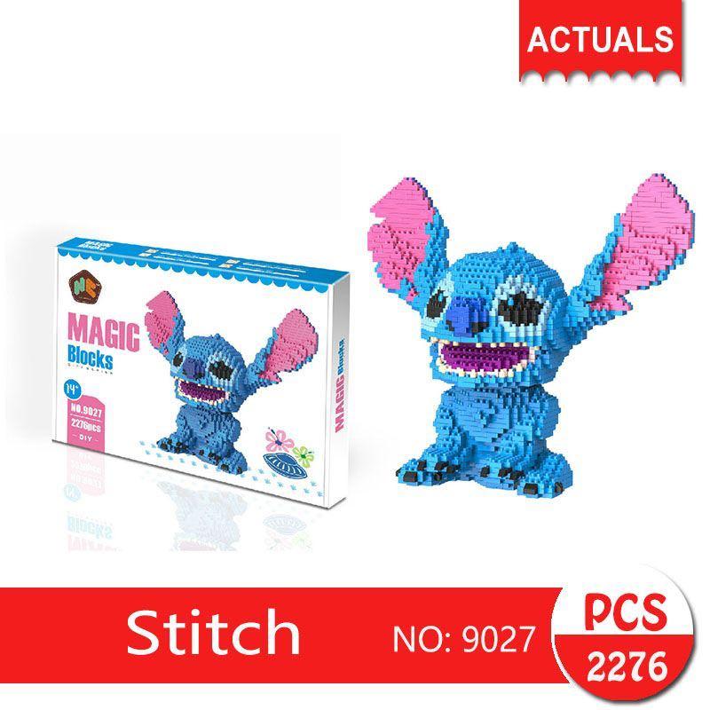 (NEW) 2276pcs 25cm Stitch Nanoblock / Magic Blocks No. 9027 DIY (Disney ...