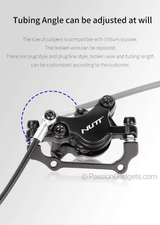 NUTT Hydraulic e-Brakes Set A5-D ABS Sensor For Ebike Escooter Zero Caliper Lever, Sports ...