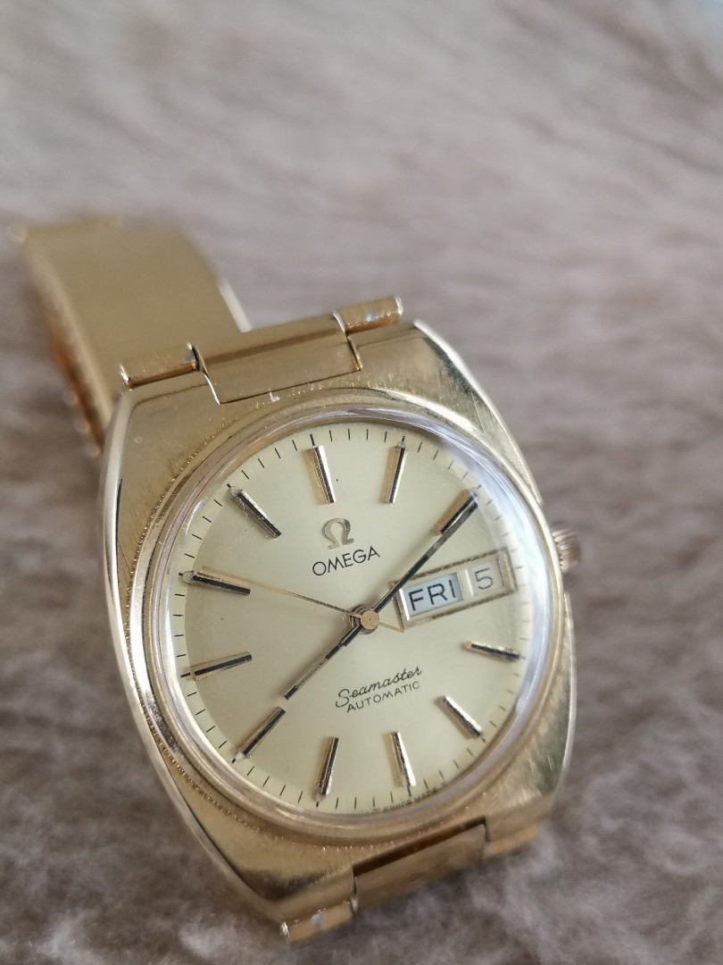 OMEGA Seamaster Automatic Cal. 1022 All GOLD PLATED MENS 35mm Watch ...
