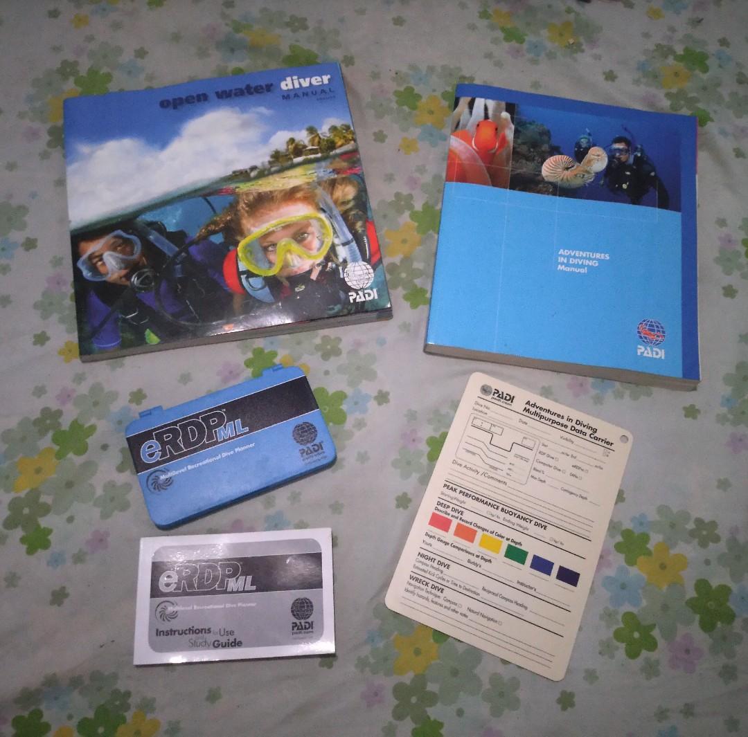 PADI Open Water and Advanced Open Water Manuals, eRDPml Kit,PADI ...