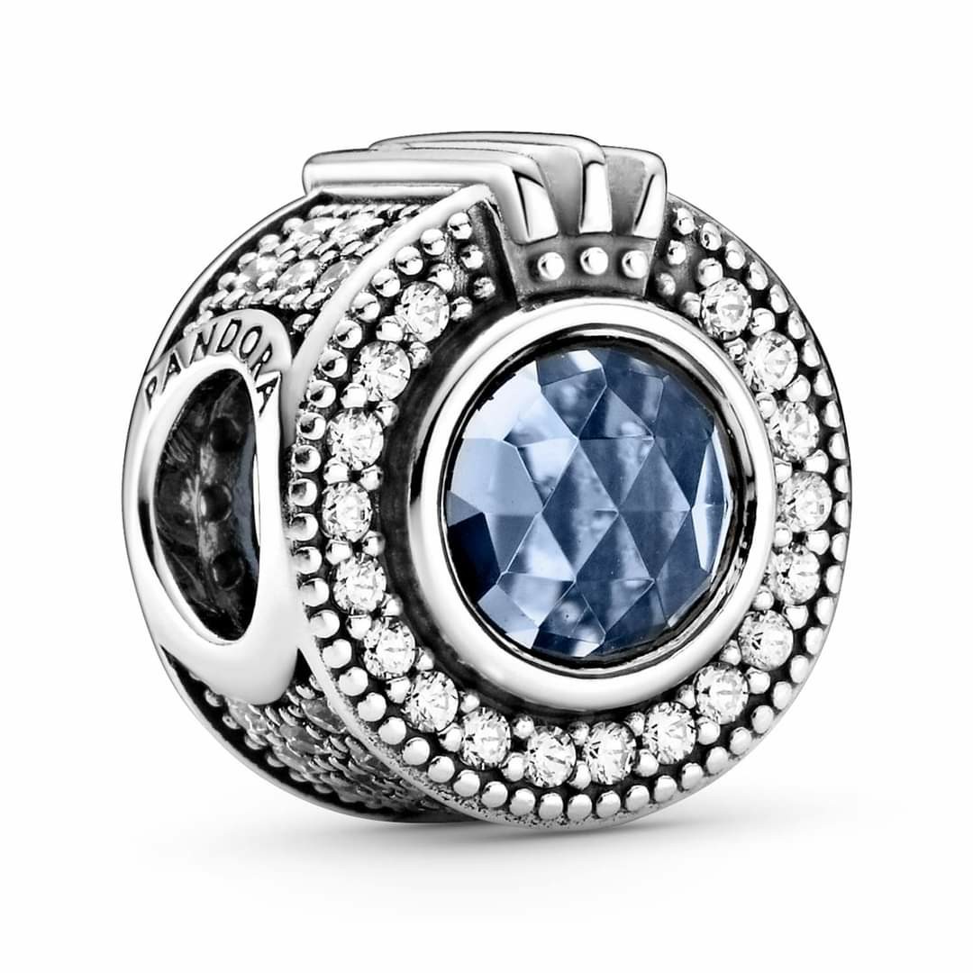 Pan--dora new charm sparkling blue crown logo, Luxury, Accessories on ...