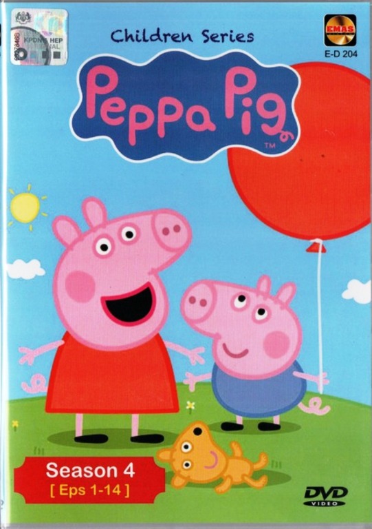 Peppa Pig 佩佩粉红猪 Season 4 Episode 1-14 Children Anime Series DVD ...