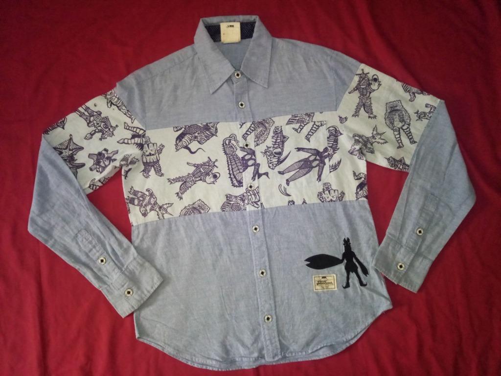 Punk Drunkers x Ultraman Monsters Kaiju shirt kemeja, Men's Fashion ...