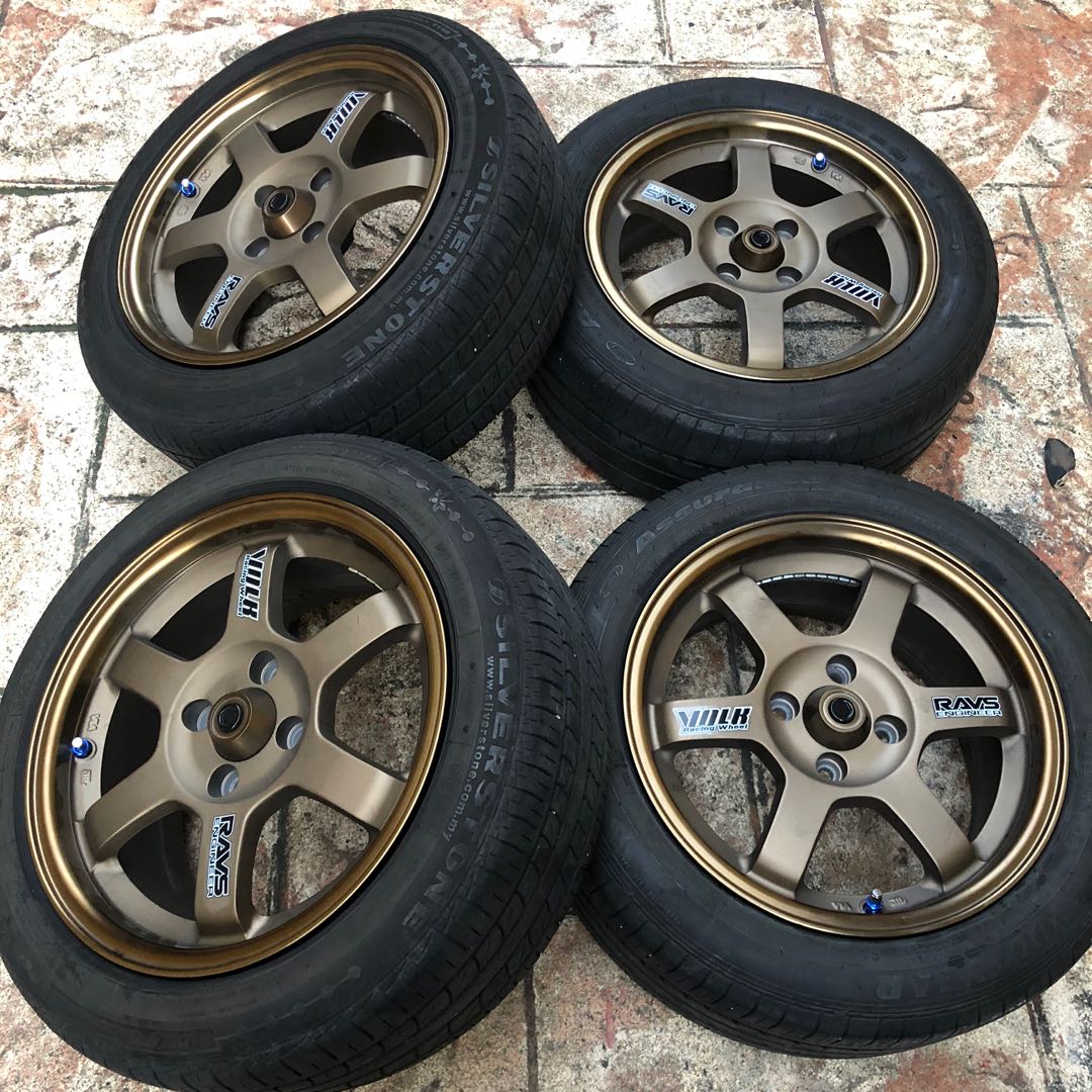 Rim TE37 ORI THAILAND ETON 15 PCD100, Auto Accessories on Carousell