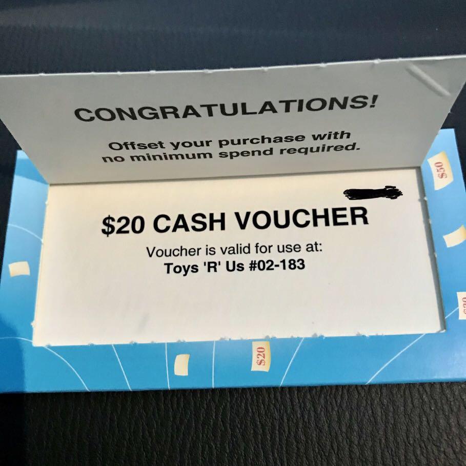 Toys “R” us $20 cash voucher, Everything Else on Carousell