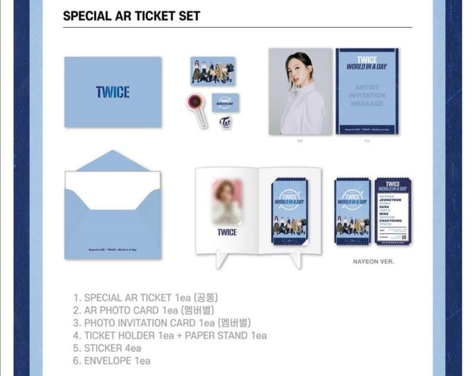 TWICE WORLD IN A DAY: SPECIAL AR TICKET SET (NAYEON), Hobbies & Toys, Memorabilia & Collectibles ...