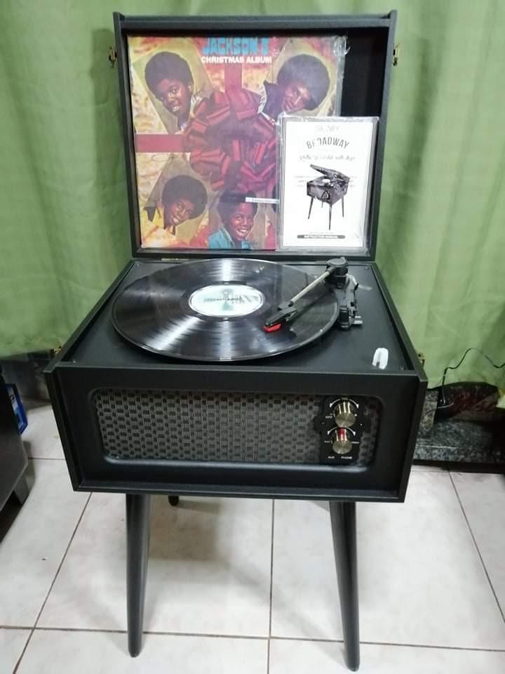 Vintage Classic Retro Style Wooden Turntable Vinyl Plaka Record Player ...