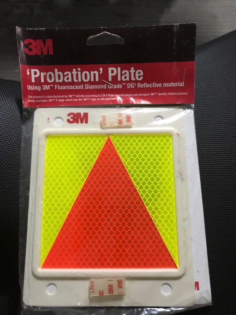 3M Probation Plate, Car Accessories, Accessories on Carousell