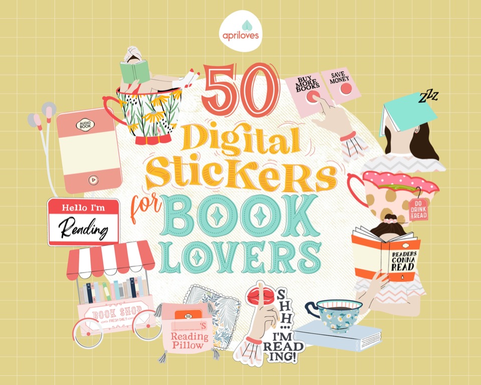 Book Lovers Digital Planner Stickers | GoodNotes Stickers | Transparent ...