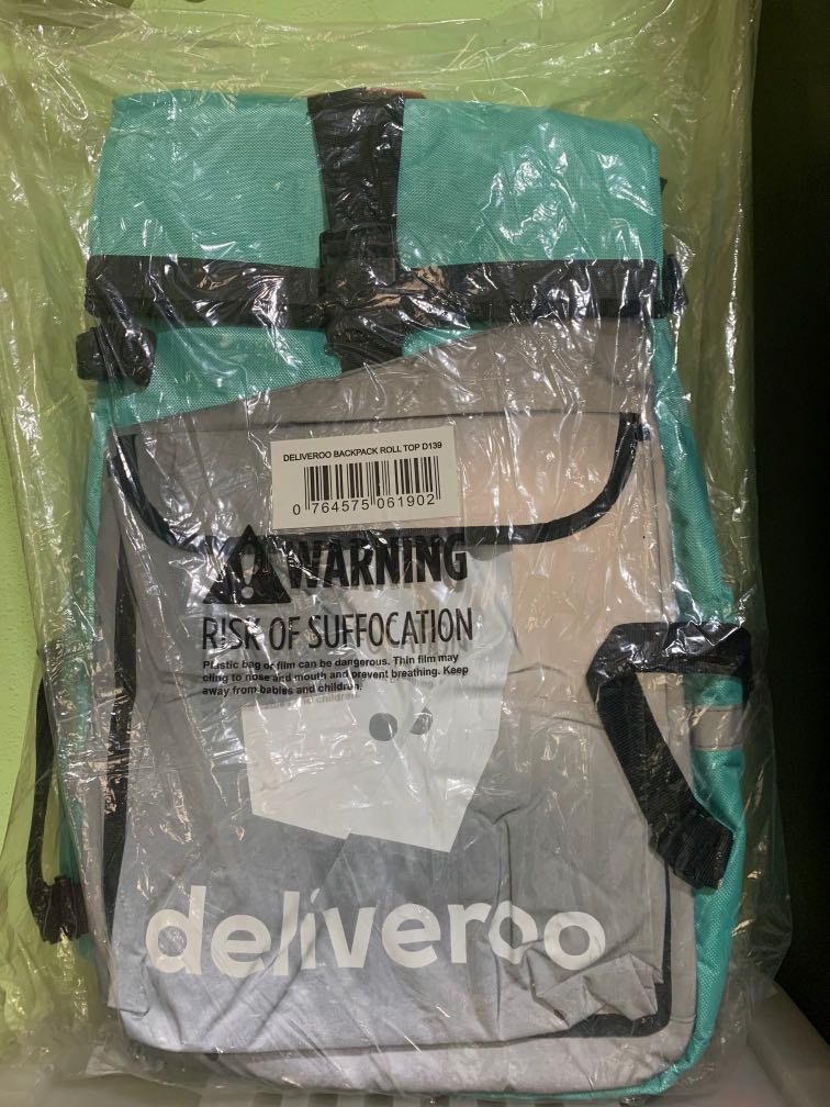 Deliveroo backpack roll bag, Everything Else on Carousell