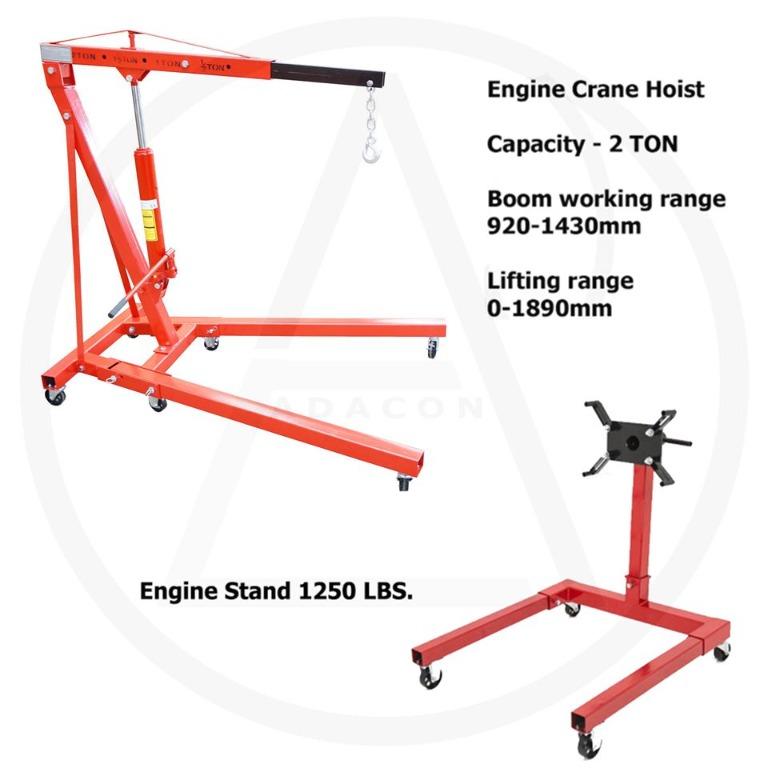 Engine Crane Engine Hoist Low Profile Floor Jack Stand SEE DESCRIPTION ...