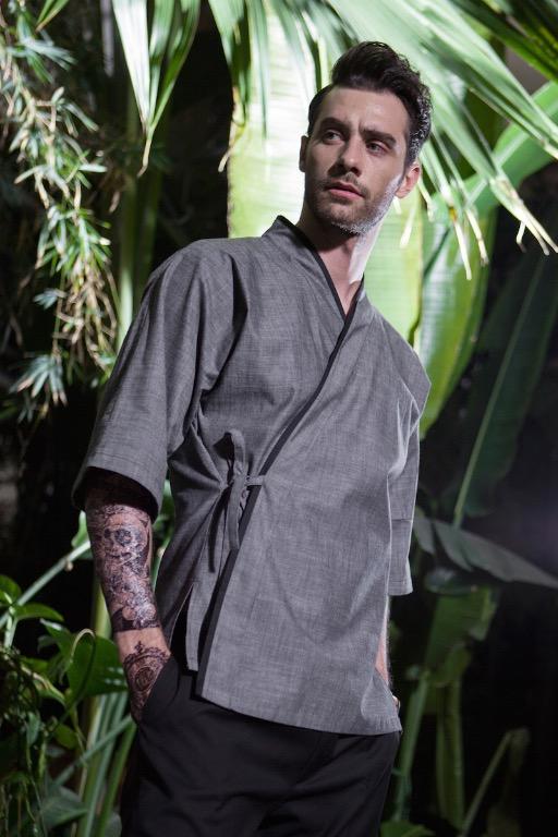 Japanese Kimono Style Sushi Chef Coat, Men's Fashion, Coats, Jackets ...