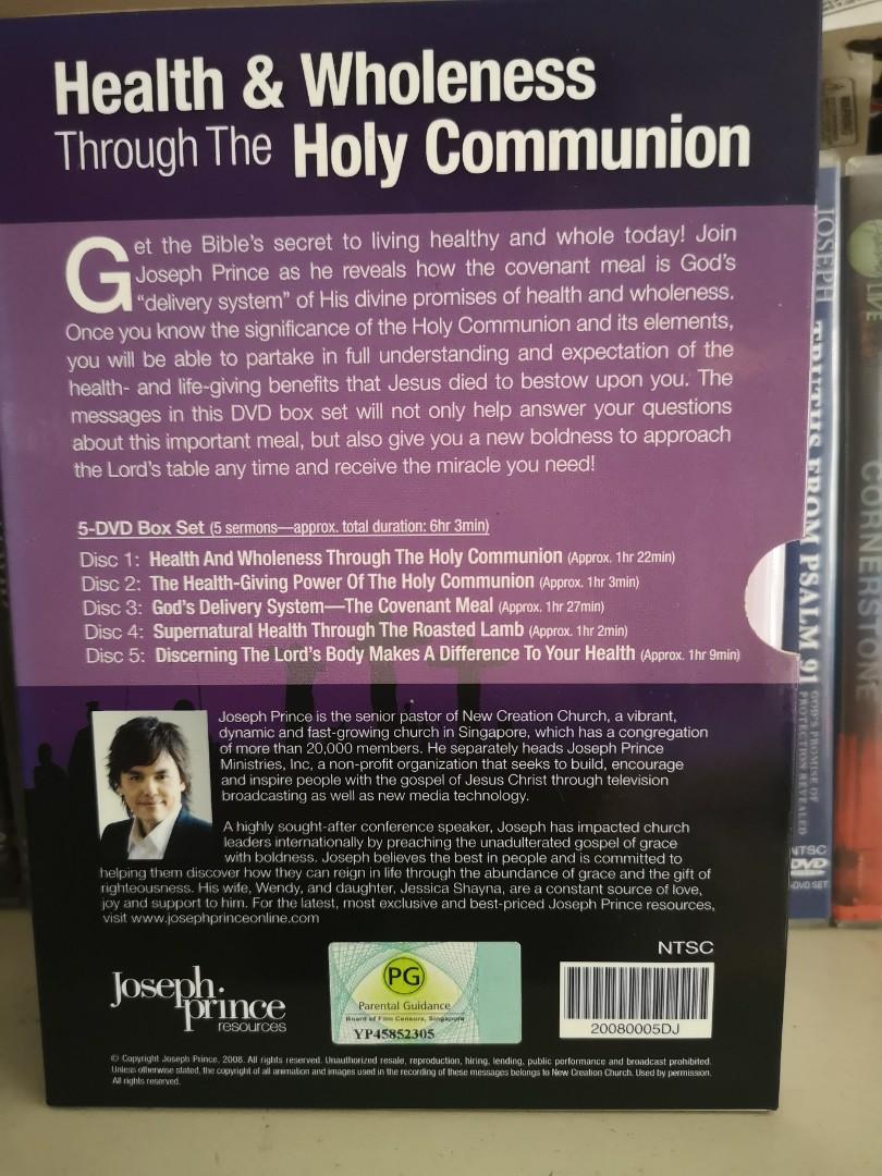 Joseph Prince DVD - Health and Wholeness Through Holy Communion (5 DVD ...