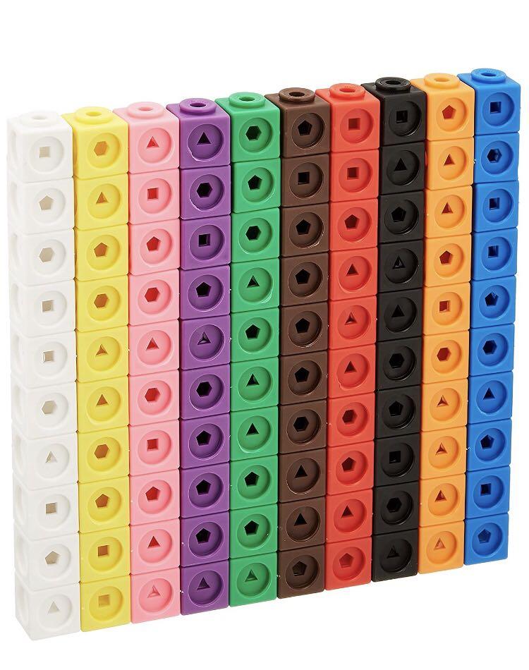 Learning Resources MathLink 100 Cubes Mathematics Early Learners Brain ...