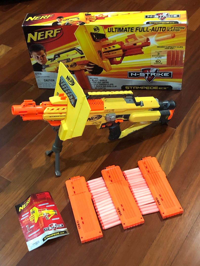 NERF Stampede ECS N-Strike - Ultimate Full-Auto Clip System Blaster ...