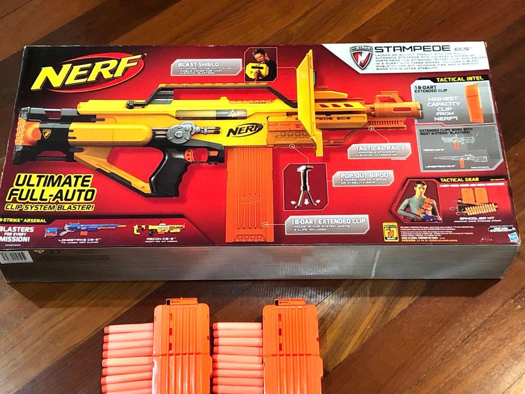NERF Stampede ECS N-Strike - Ultimate Full-Auto Clip System Blaster ...