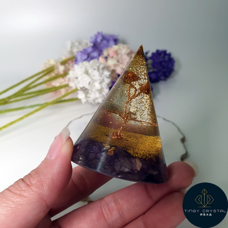 Orgonite Round Pyramid Design #05, Everything Else on Carousell
