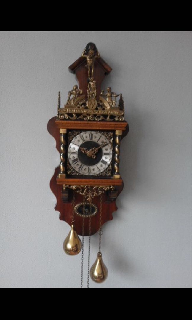 Vintage/Antique Pendulum Clock (Oak Wood - 20th Century), Hobbies ...