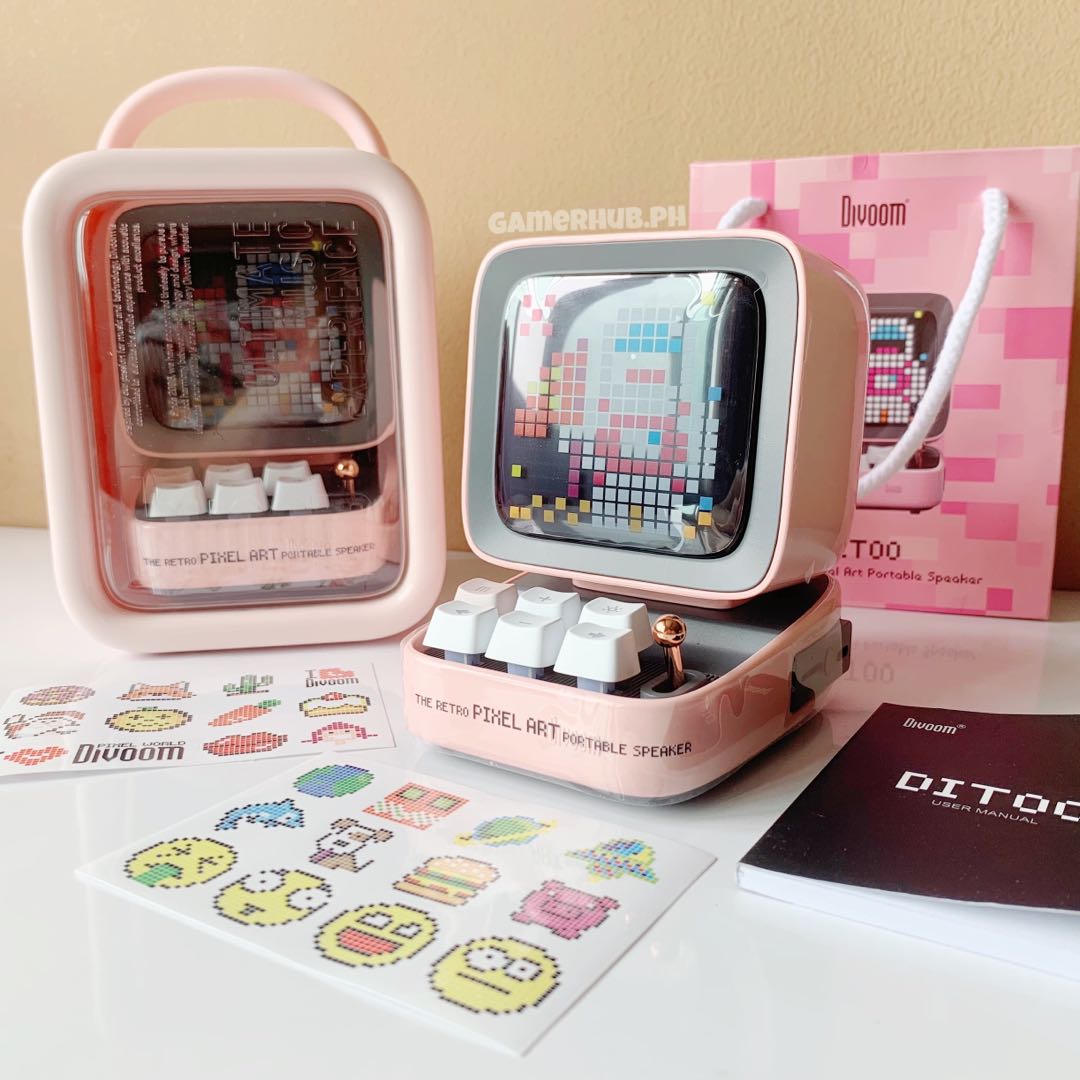 Pink Divoom Ditoo Portable retro speaker, Audio, Soundbars, Speakers ...