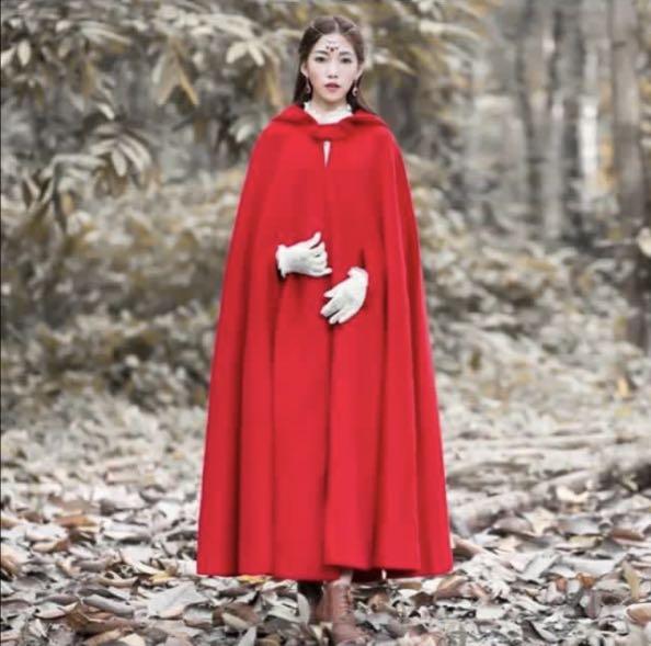 Red Riding Hood Cape, Women's Fashion, Coats, Jackets and Outerwear on ...