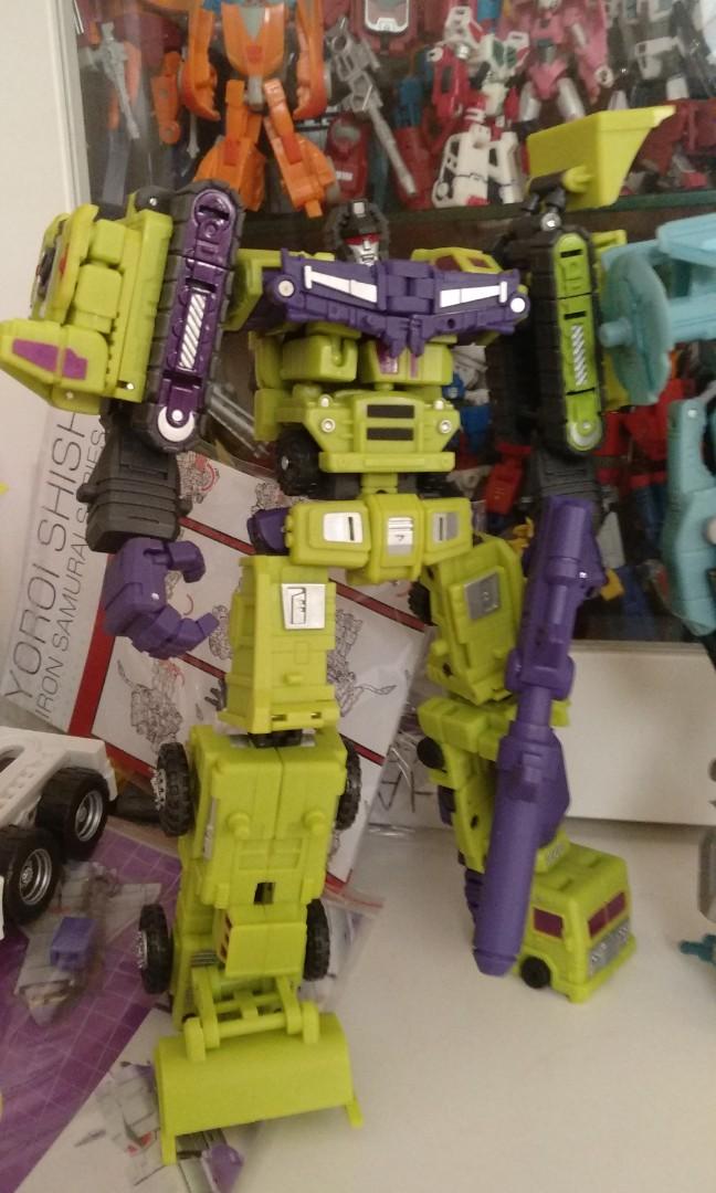 Transformers DX9 hulkie MFT G2 Devastator Hasbro Power core combiners ...