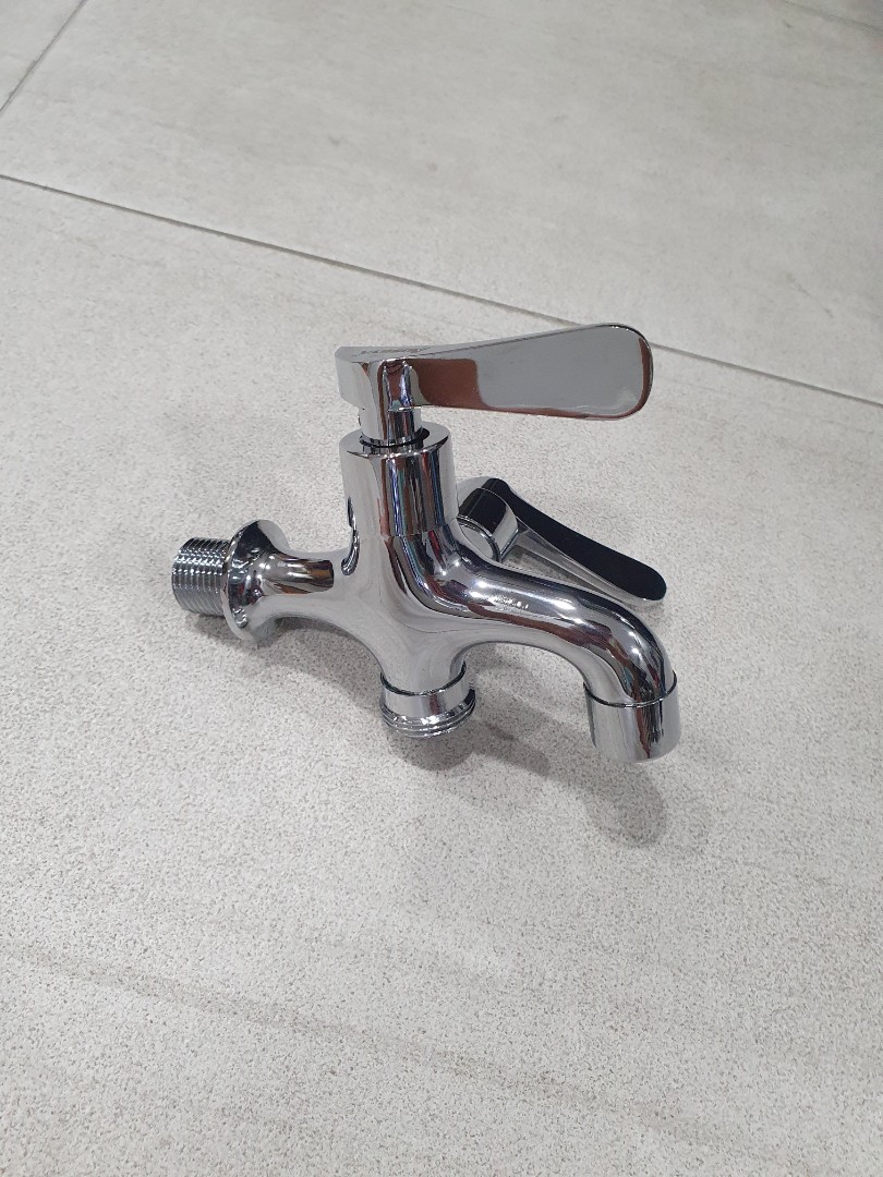Two Way Water Tap with Washing Machine Inlet Adaptor, Furniture & Home ...