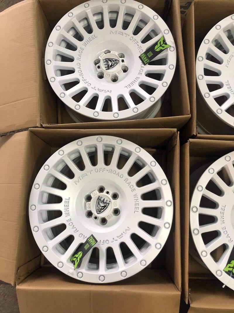 18" Beast 1908P Matte white mags 6Holes pcd 114 for Navara ot Terra ...
