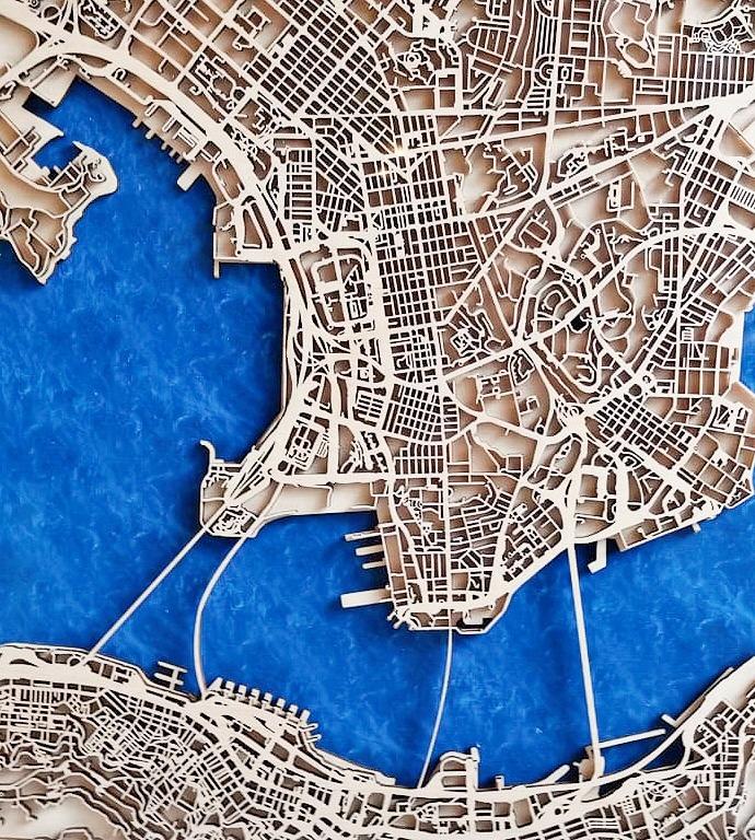 木製3D立體地圖 香港地圖 手工 Wall Art 3D Laser Cut Map 可掛牆 (另有其他國家城市地圖), 手作＆自家設計 ...