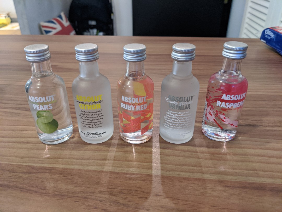 Absolut Vodka (Mini), Food & Drinks, Alcoholic Beverages on Carousell