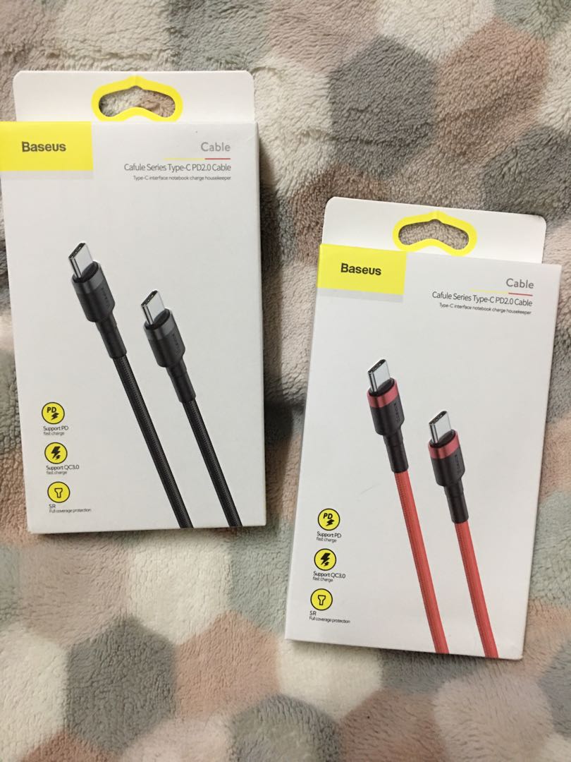 Baseus Type C 2 meter cable, Mobile Phones & Gadgets, Mobile & Gadget ...