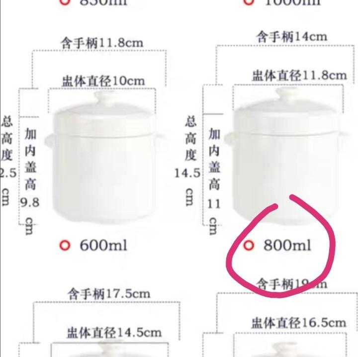 Ceramic steam pot 800ML, Furniture & Home Living, Kitchenware ...