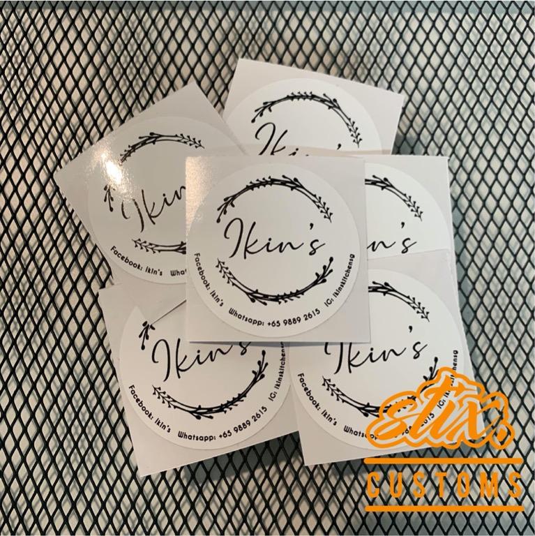 Custom Sticker Logo Printing, Hobbies & Toys, Stationery & Craft, Art ...