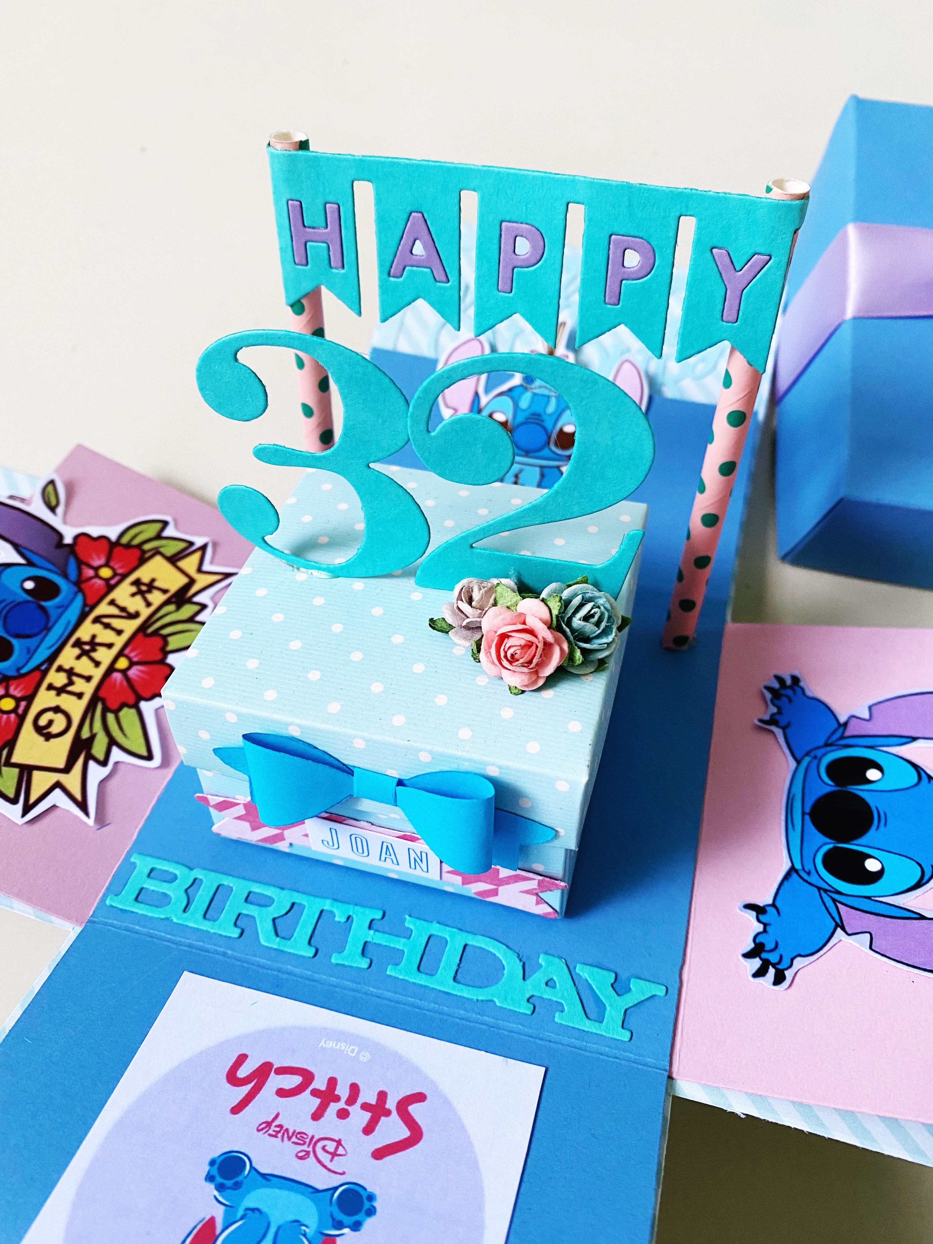Happy 32 Birthday Surprise Lilo And Stitch Explosion Box Card Hobbies happy-32-birthday-surprise-lilo-and-stitch-explosion-box-card-hobbies