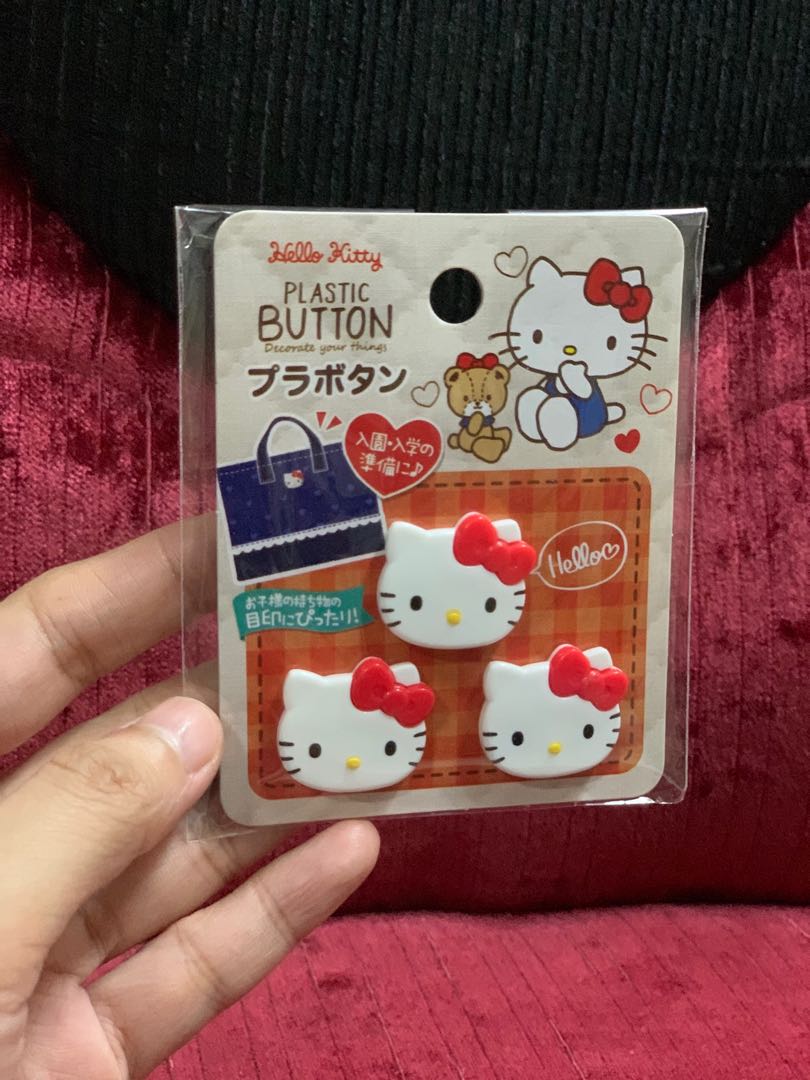 Hello Kitty Plastic Button, Hobbies & Toys, Stationary & Craft ...