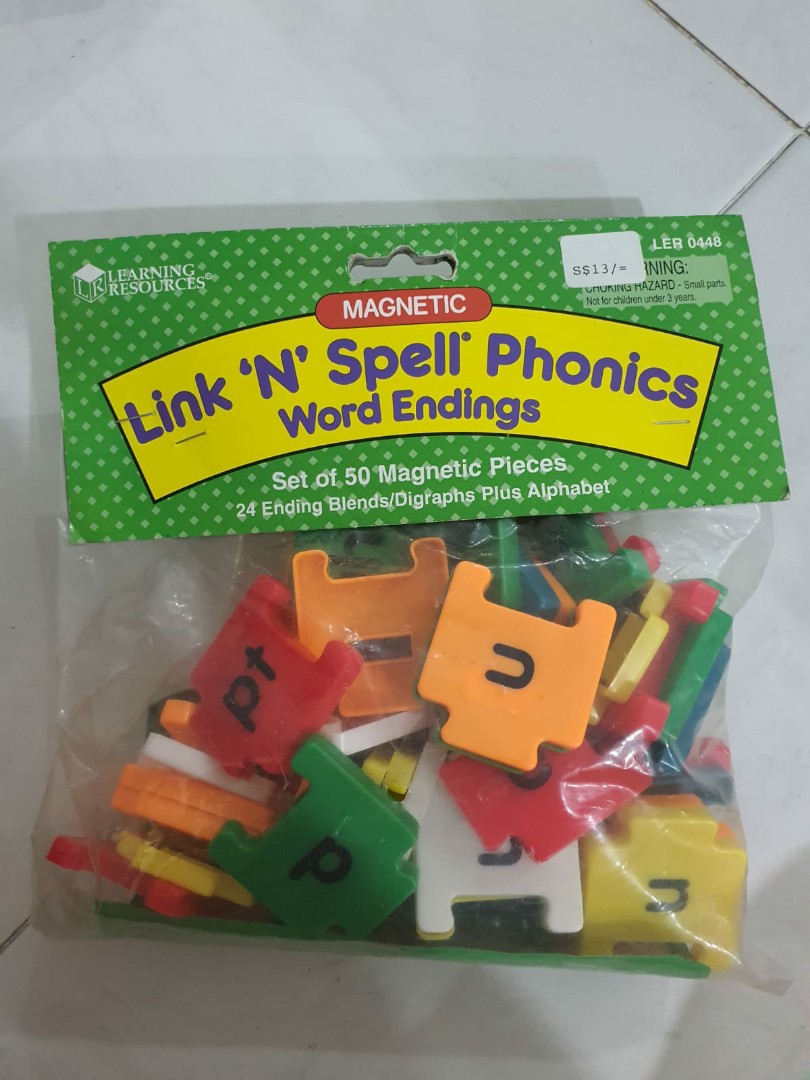 Learning Resources link N spell phonics word endings, Hobbies & Toys ...