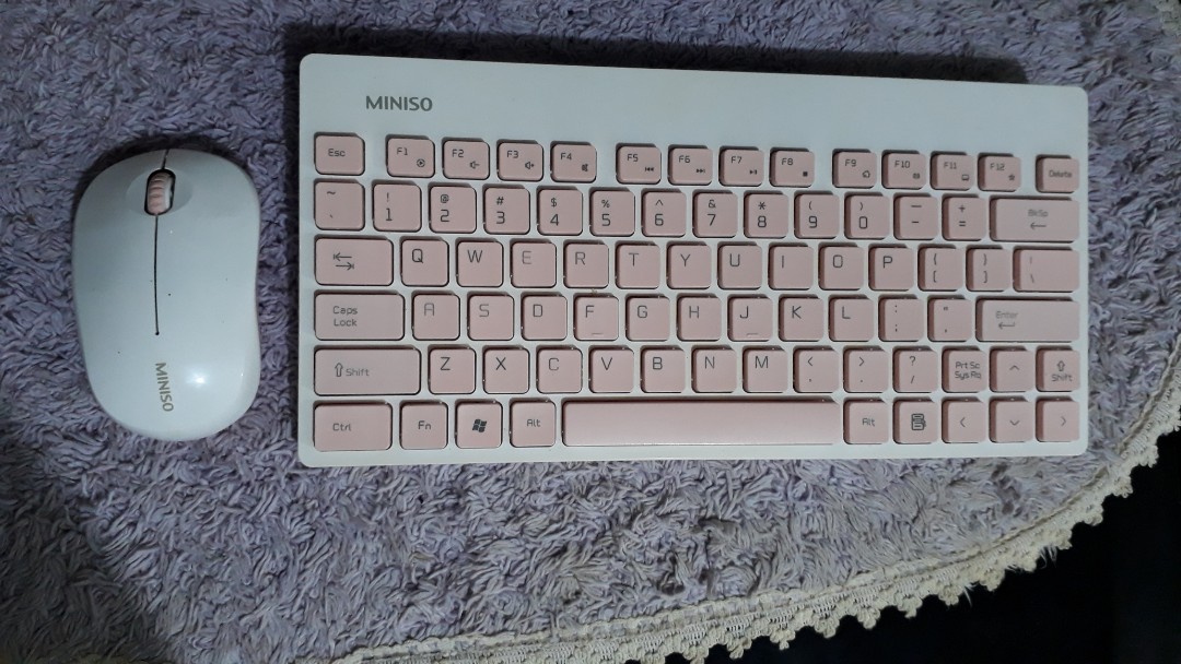Miniso cordless/bluetooth keyboard and mouse, Computers & Tech, Parts ...
