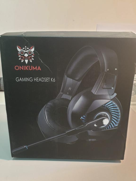 ONIKUMA k6 Noise Canceling Gaming Headset for PS4, PC, Xbox, Nintendo Switch(Black), Audio ...