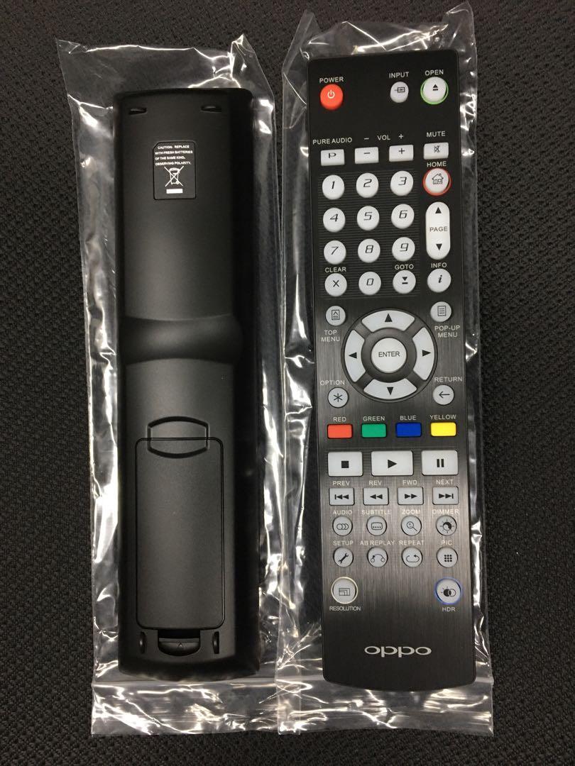 OPPO bluray player Remote 遙控器, 家庭電器, 電視 & 其他娛樂, 藍光及播放器 - Carousell