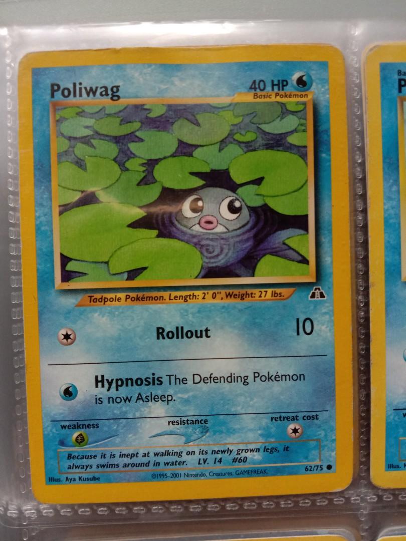 Pokemon card Poliwag 62/75, Hobbies & Toys, Toys & Games on Carousell