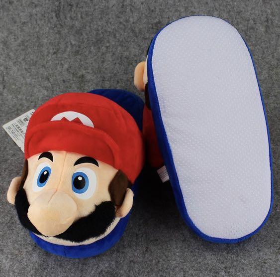 Nintendo Super Mario Bros Plush Bedroom Slippers, Hobbies & Toys, Toys ...