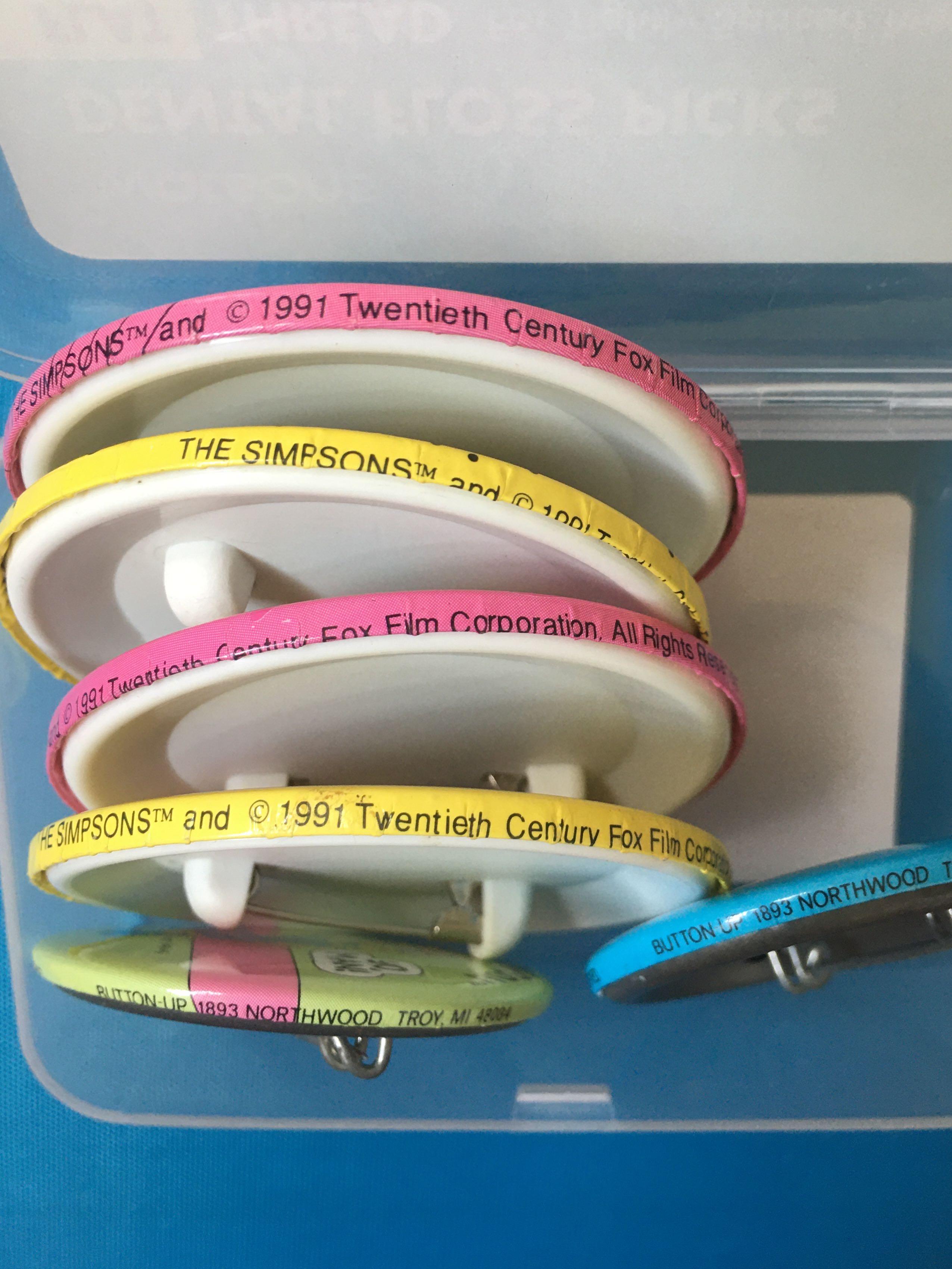 Vintage The Simpsons 1989-1991 Buttons Badges, Hobbies & Toys ...