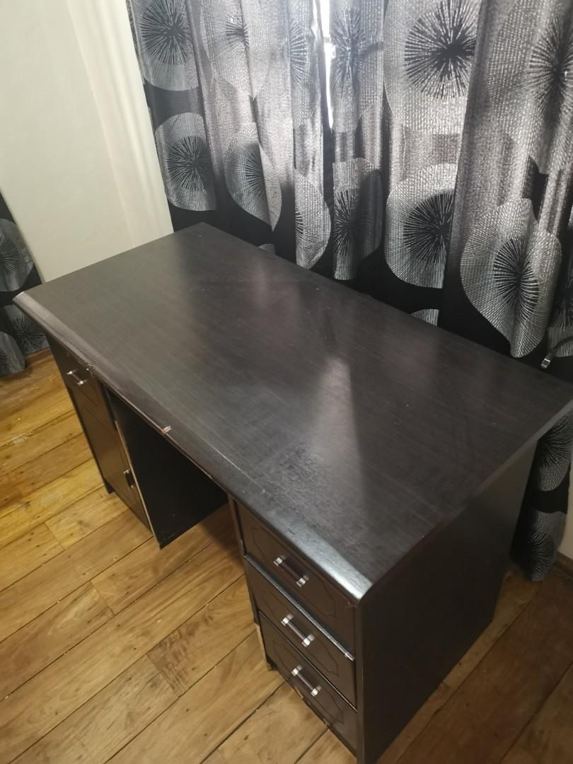 Used Wood Computer desk, Furniture & Home Living, Furniture, Tables ...