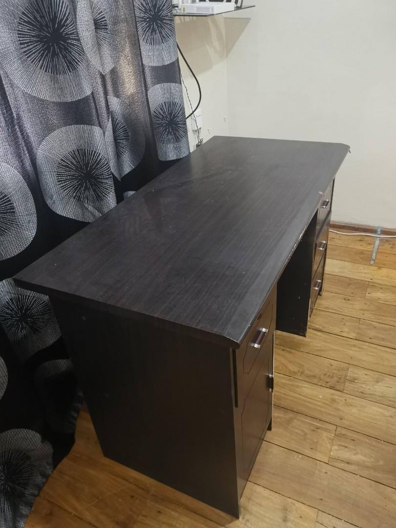 Used Wood Computer desk, Furniture & Home Living, Furniture, Tables ...