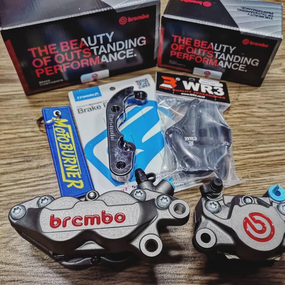 Yamaha XMAX full Brembo upgrade set Frando WR3 bracket, Sports, Sports ...