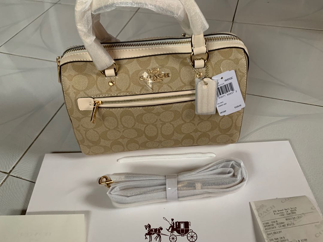Coach Rowan White Satchel, Women's Fashion, Bags & Wallets, Purses ...